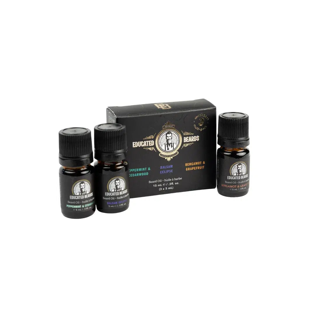 Educated Beards 3 Pack Beard Oil - Tommy Gun's Original Barbershop